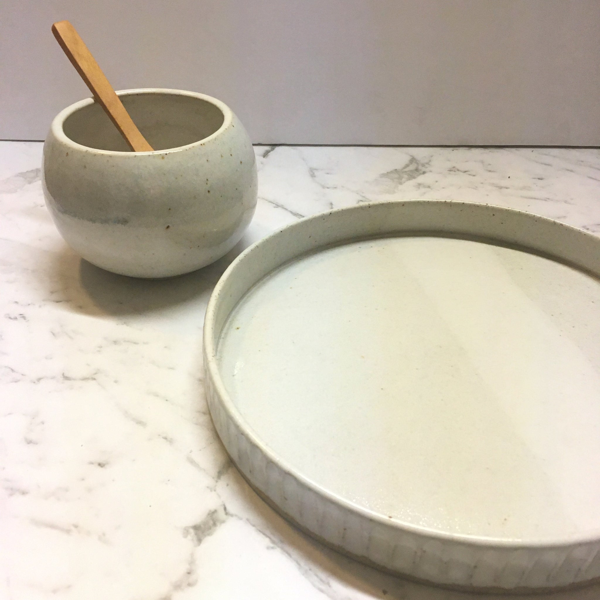 Ceramic Tart Plate in White | Buy at Glaze Galleria | Sydney
